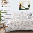 Fall Leaf Bedding Duvet Cover Set Queen Size 4 Pieces Orange Leaves ...