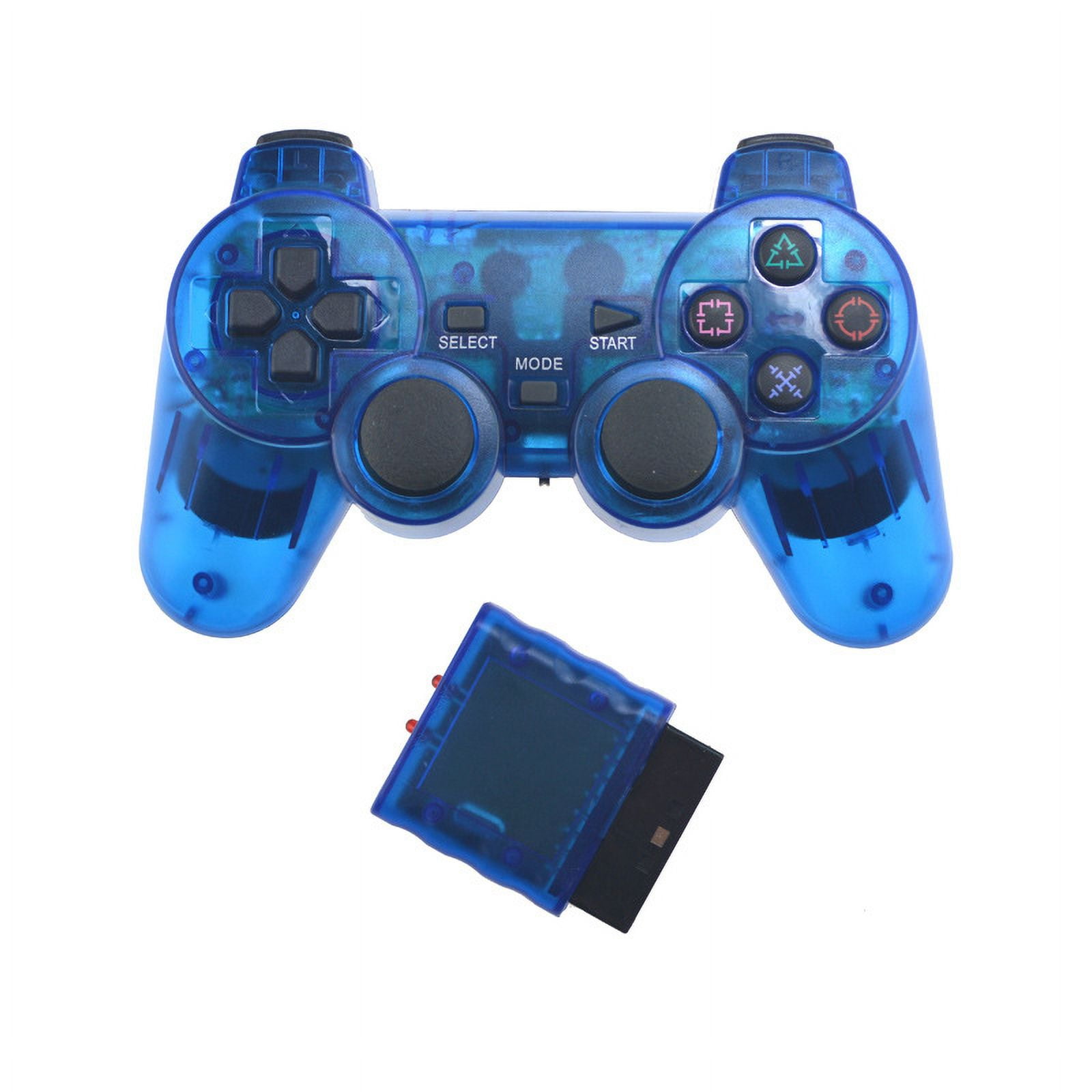 Controlador Juego Inalámbrico Gamepad Doble Vibración para PlayStation2 PS2 (azul) | Bodega ...