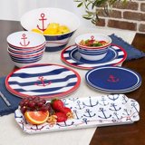 The Lakeside Collection Dishwasher Safe Party Plates, Melamine Navy ...