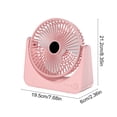 Gallickan Pink Adjustable Angle USB Desk Fan, 3-Speed Quiet Powerful ...