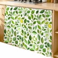 Green Leaves Cabinet Curtains 35''x35'', Summer Botanical Watercolor ...
