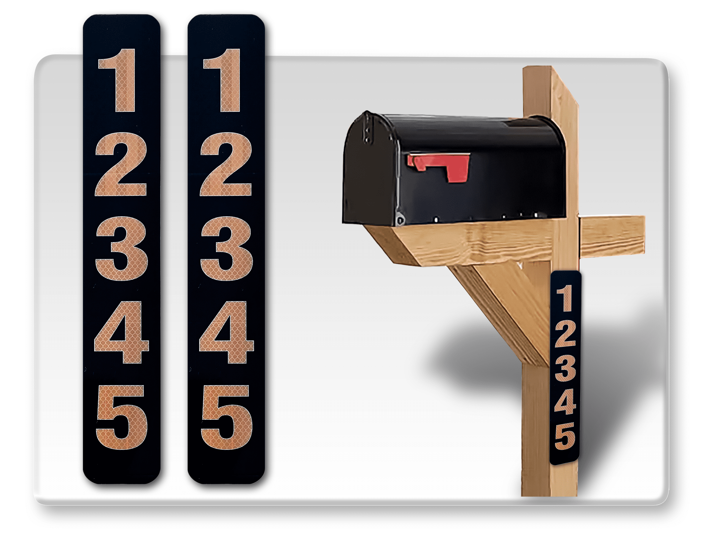 2 Pack Double Sided Address Numbers for House Signs, Customized ...