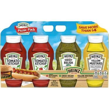 Heinz Mini Bottle Variety Pack, 2.25oz Ketchup, 1.8oz Mayonnaise, 2oz ...