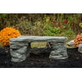 Athena Garden Petrified Rock Bench - Durable Outdoor Concrete Stone ...