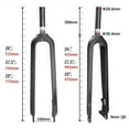 TOSEEK MTB Bike Fork 1-1/8" Straight Rigid Fork 26/27.5/29" Carbon Disc ...