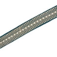 Metallic Woven Trim 1.5 in. Shiny Two Tone Medium Weight Floral Corded ...