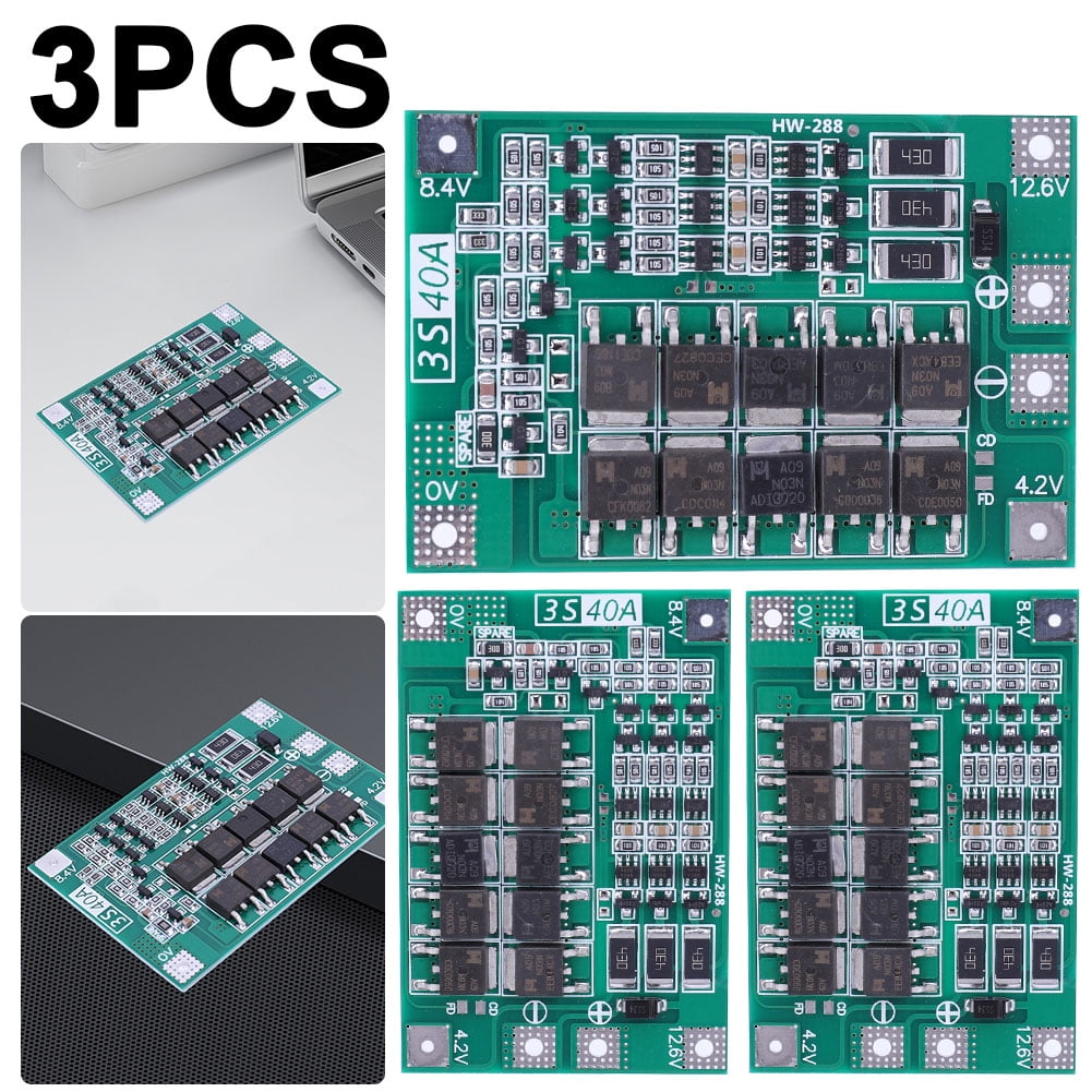 Módulo cargador batería litio Li-Ion 18650 BMS para taladro (equilibrio 3S 40A) | Walmart en línea