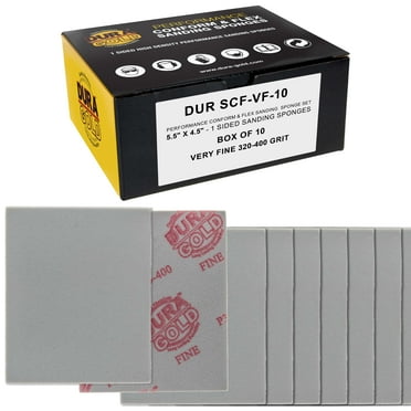 Dura-Gold 12-Piece Contoured Profile 4" Hand Sanding Block Set with 40 ...