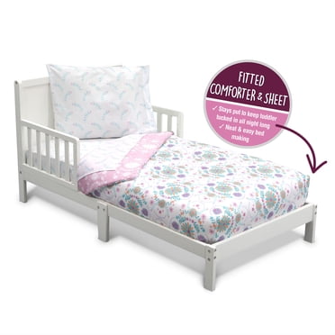 Universal Gabby's Dollhouse 4-Piece Toddler Bedding Set, Purple, Pink ...