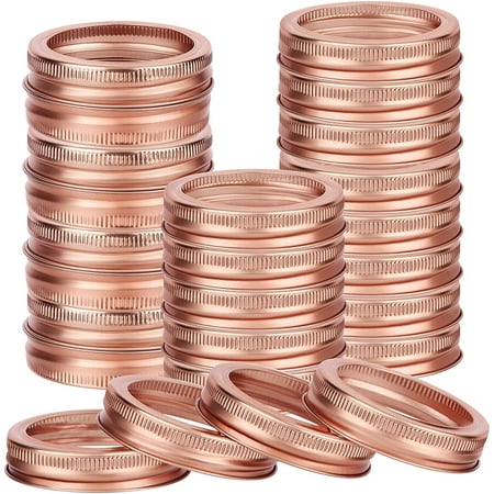 24 Pack Regular Mouth Mason Jar Lids Rings Tinplate Metal Replacement ...