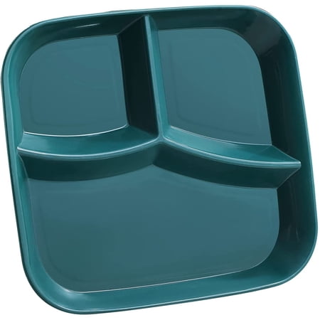 Portion Control Plates for Adults Reusable Plastic Deep Divided Dinner ...