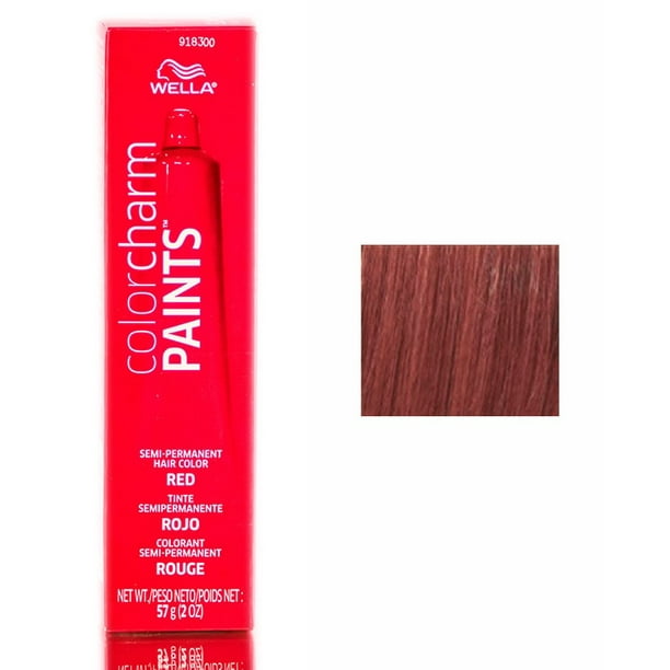 Red , Wella Color Charm Paints Semi-Permanent Hair Color (2 oz) Hair ...