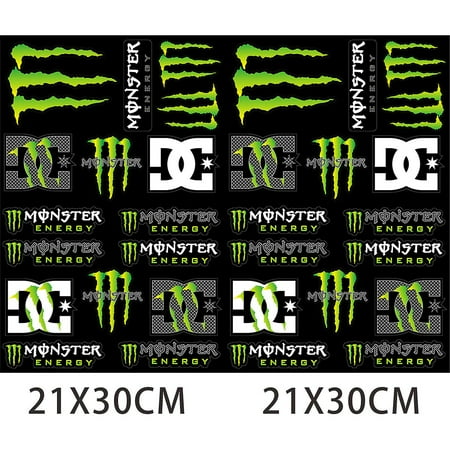 A8031 A8031Racing Car Motorcycle Monster Energy Stickers Helmet Decals ...