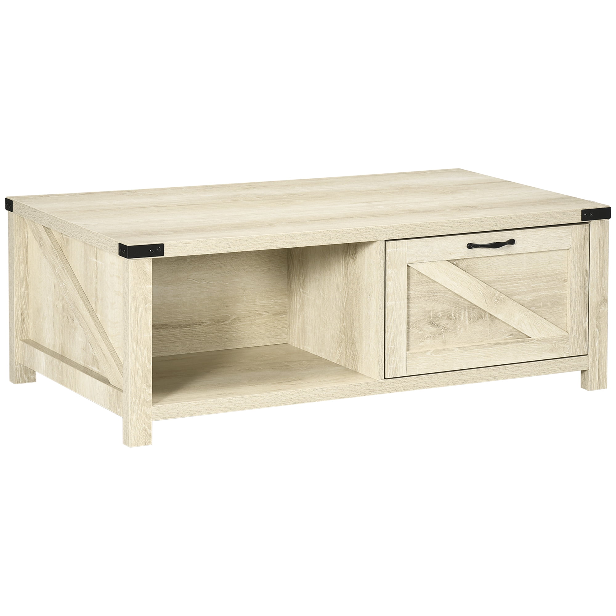 Click here for Homcom Farmhouse Coffee Table With Drawer And Stor... prices