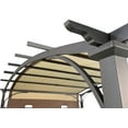 12x9 Ft Outdoor Pergola Retractable Shade Canopy Arched Gazebo, Beige ...