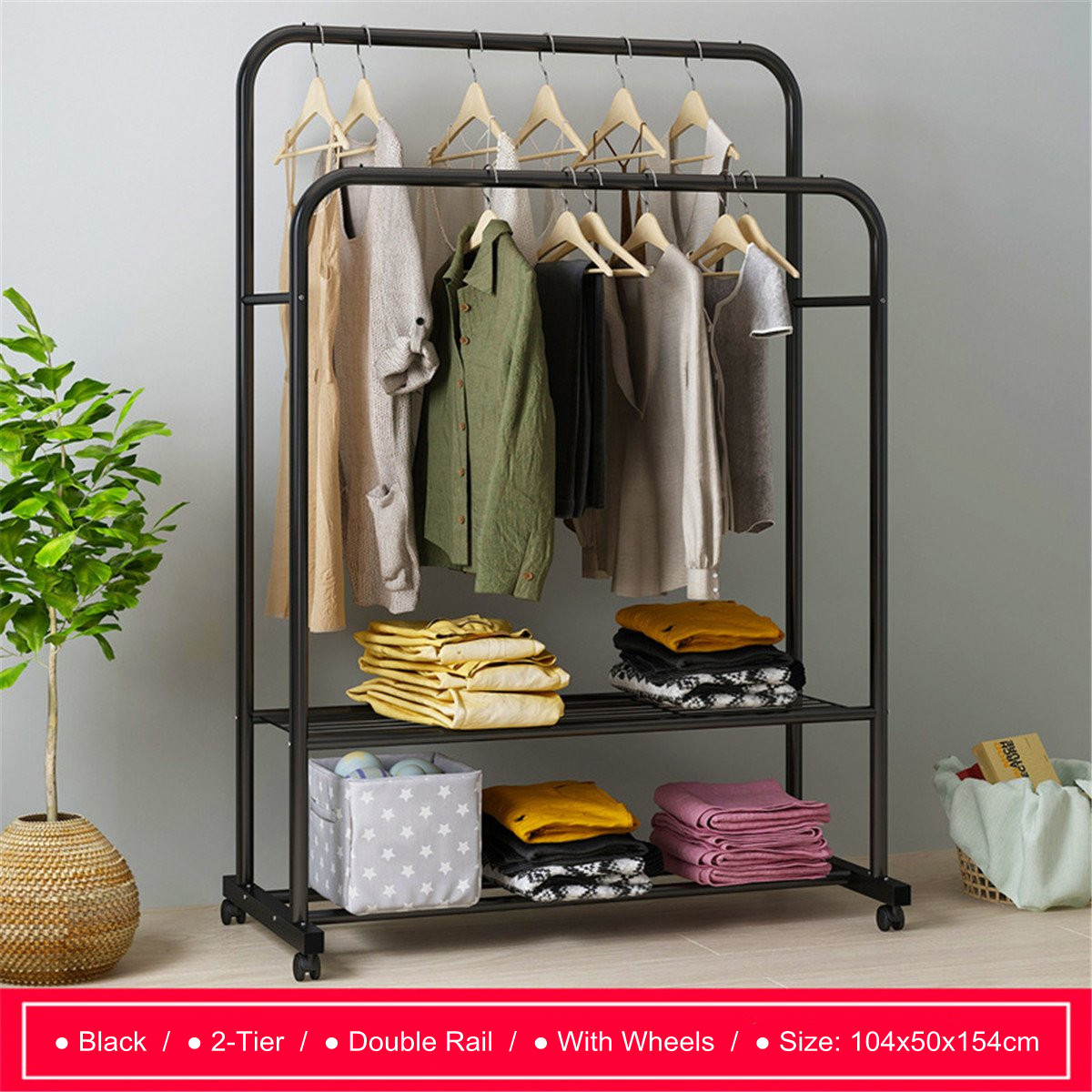 60 Inch Rolling Clothing Rack On Wheels Double Rails Clothes Rack With 60 Inch Rolling Clothing Rack On Wheels Double Rails Clothes Rack With