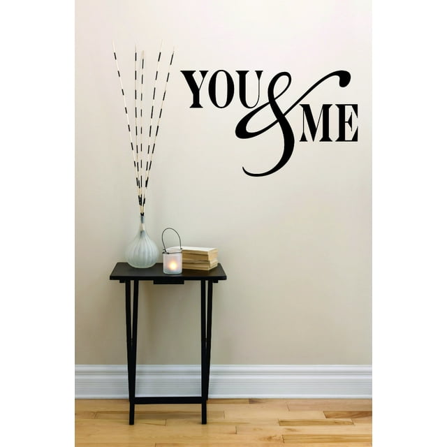 Custom Wall Decal Sticker : You & Me Life Quote 12x18" - Walmart.com