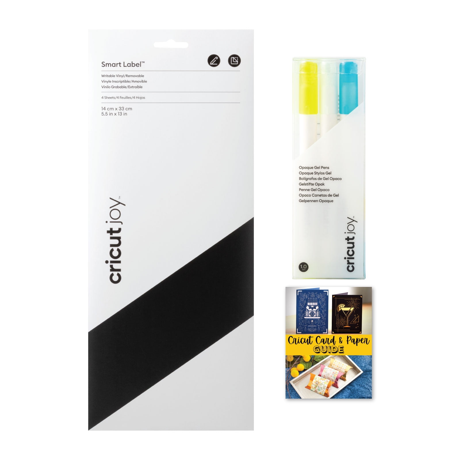 Cricut Joy Smart Label Writable Vinyl Black Removable and Opaque Gel ...