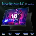 "UPERFECT 18"" 144HZ 2K Portable Gaming Monitor, 2560x1600 QHD, 100% ...