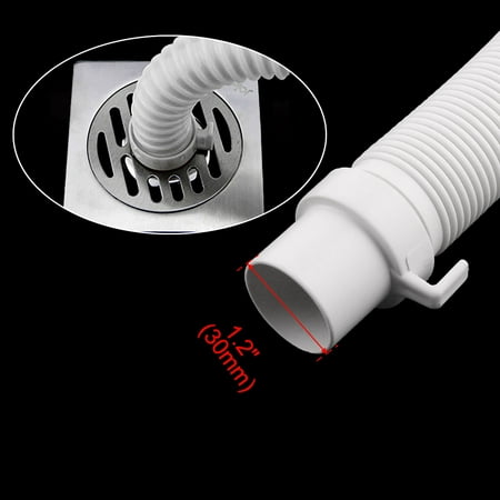 2.6Ft PVC Washer Waste Water Pipe Connector Washing Machine Drain Hose ...