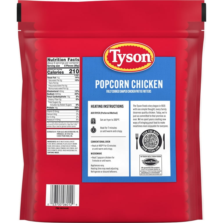 Tyson Popcorn Kip AM Popcorn Chicken 360g Frozen Food & Product