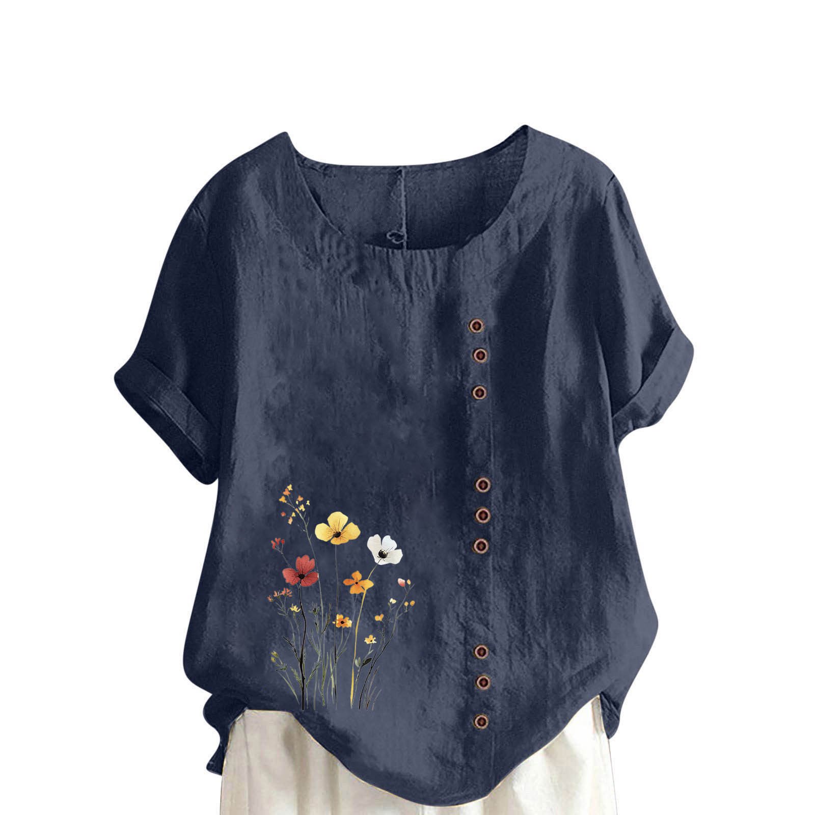 Click here for Frsasu Cotton Linen Tops For Women Loose Fit Casua... prices