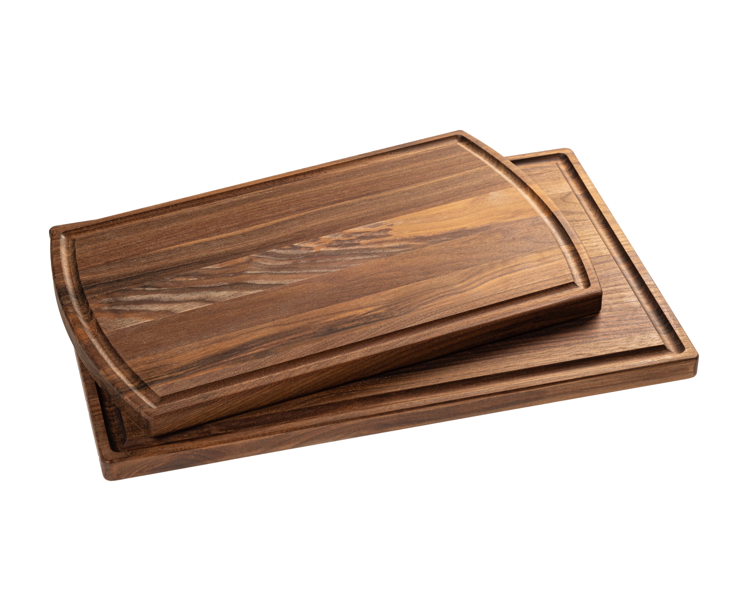 Chop Chop Perfect 2-Piece Walnut Hardwood Cutting Boards Set - Walmart.com