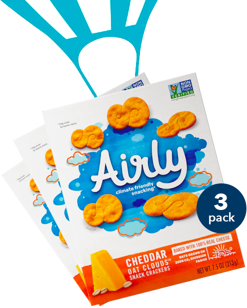 AIRLY FOODS SNACK CRACKER CHEDDAR CHEESE OAT CLOUDS Pack of 6 - Walmart.com