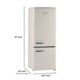 Free Shipping! iio 7 cu. ft. Retro refrigerator with bottom freezer ...