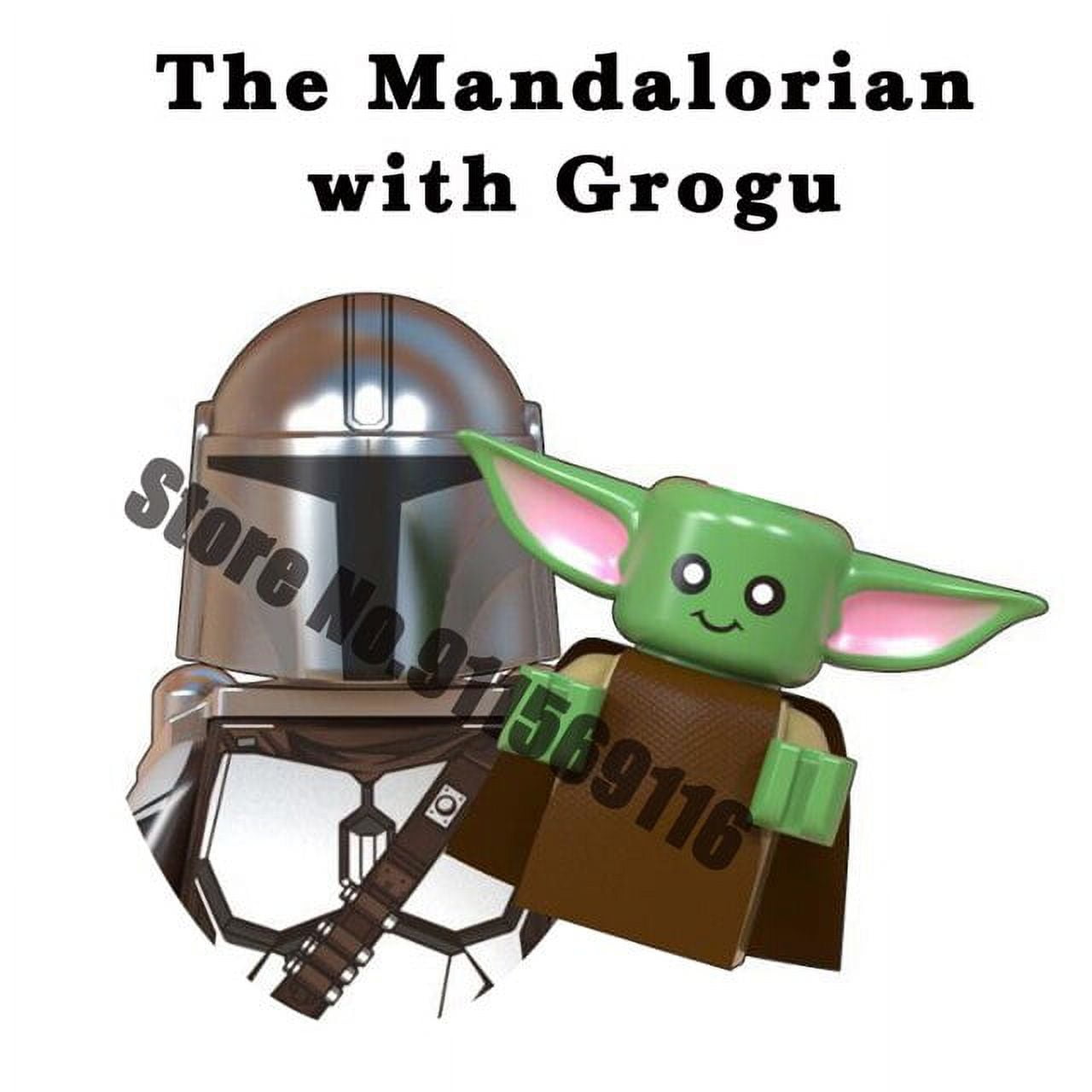 Mandalorian Building Block Jango Boba Fett Grogu Baby Yoda Pre Vizsla ...