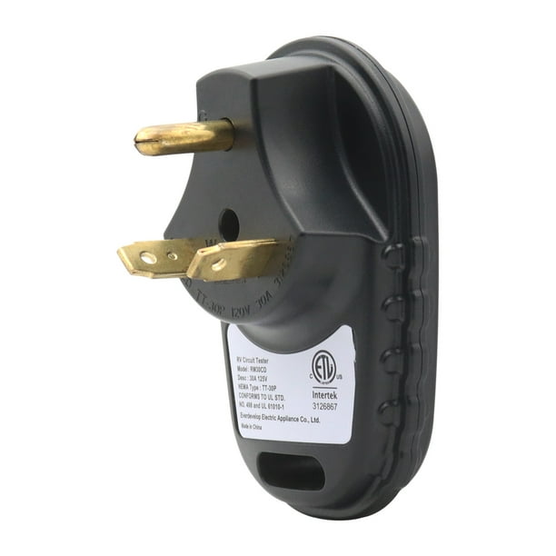 Yeacher 30A/125V RV Circuit Tester Power Pedestal Tester for Travel ...