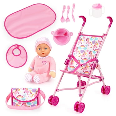 509 Crew Unicorn 2-in-1 Doll Travel System - Convert Car Seat to ...