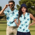 Aplkyhs Sea Turtle Coral Matching Golf Shirts for Couple Breathable ...