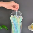 Youngever Straw Dispenser, Plastic Straw Holder with Lid, Drinking ...