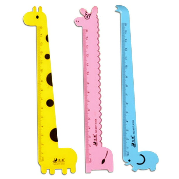 3Pcs 15cm Cute Animal Ruler Office Supplies Unique Stationery Kawaii ...