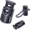 Menkey 50 Pack Round Cord Locks, Black Plastic Stopper for Drawstrings ...