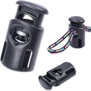 50 Pack Round Cord locks, Plastic Toggle Spring Stopper Single Hole for ...
