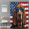 Bathroom Shower Curtain Independence Day USA Flag Waterproof Shower ...