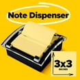 Note Dispenser, Sticky Note Holder, Black Base, Clear Top, Includes 50 ...