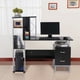 HomCom 52" Modern Multi-Level Computer Desk Home Office Study ...