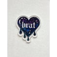Brat Gothic Heart Acrylic Flat Back – DIY Phone Grip & Badge Reel ...