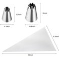 8Pcs Large Piping Tips Set,Stainless Steel Icing Tips with 10 ...