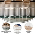 Emma + Oliver Set of 2 Bar Stools with White Metal Frames and Solid ...