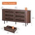 WAMPAT Fluted Dresser TV Stand for 70 Inch TV, Mid Century Modern ...