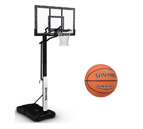 Spalding 60 In. Acrylic Screw Jack Portable Basketball Hoop System and ...
