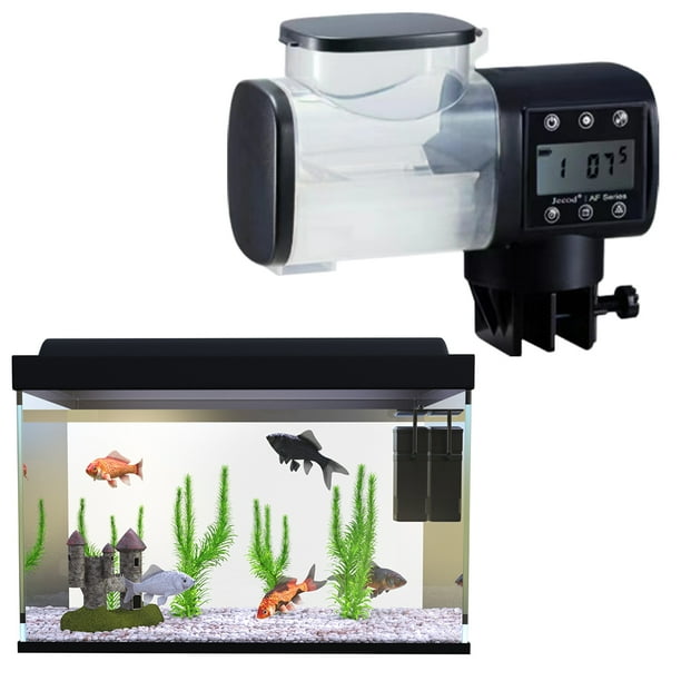 Dispensador Automático Alimentos Auto Alimentador Pescado para Rium (pantalla Digital 500 G ...
