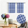 Blue and White Checkered Pattern Blackout Curtains,Triple Weaved Fabric ...