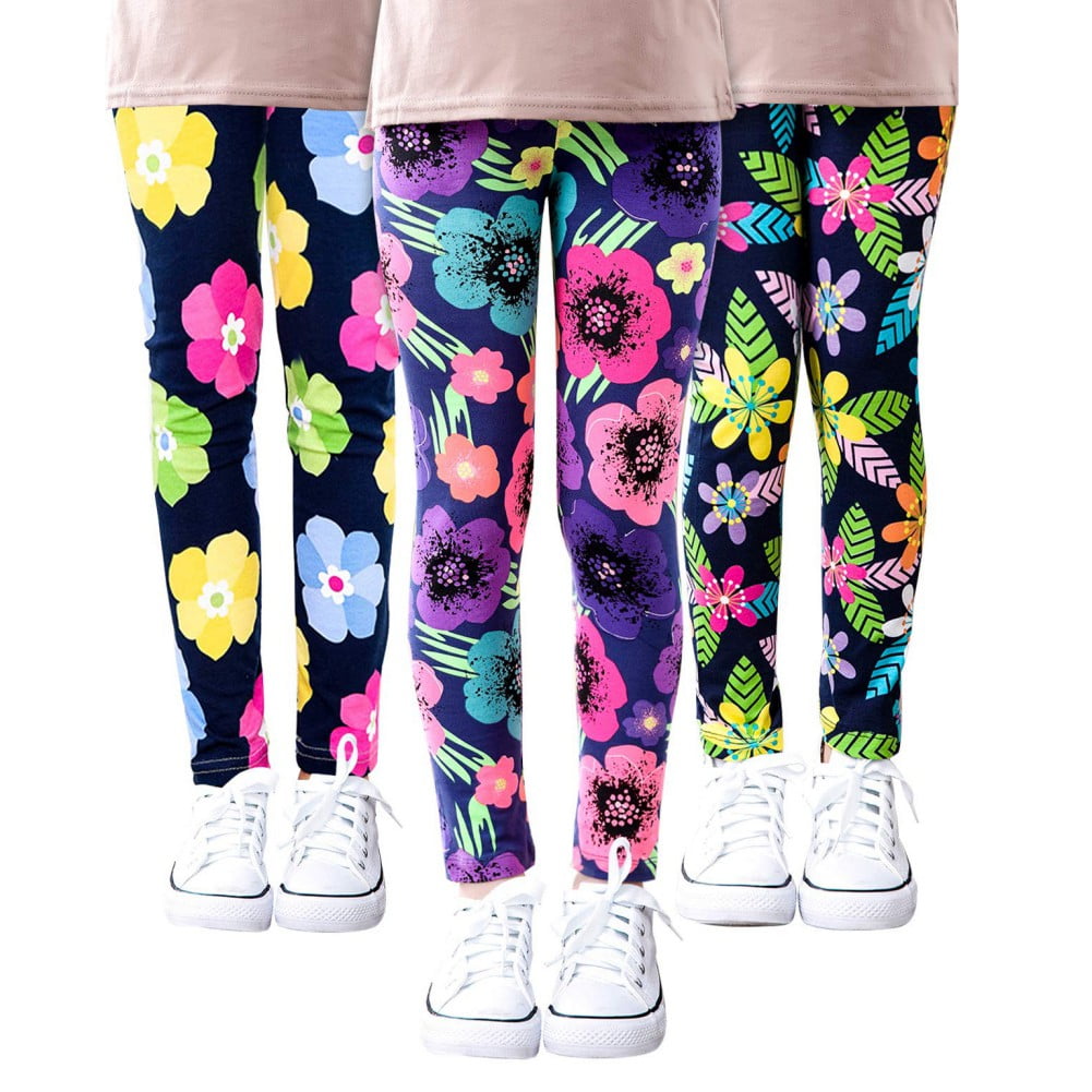 3Pack Girls Footless Skinny Leggings Kids Teen Girls Stretch Leggings ...