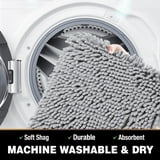 NEWEEN Chenille Bathroom Rugs Soft Non-Slip Super Water Absorbing ...