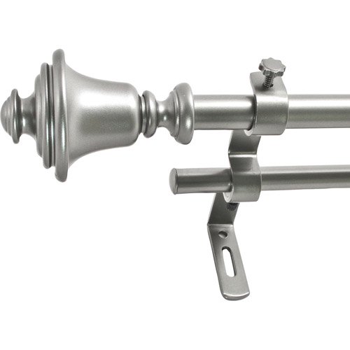 Montevilla 5/8" Bell Adjustable Double Curtain Rod Set - Walmart.com
